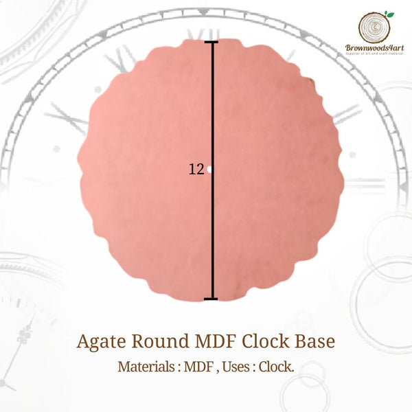 Agate Round MDF Clock Base – Brownwoods4art