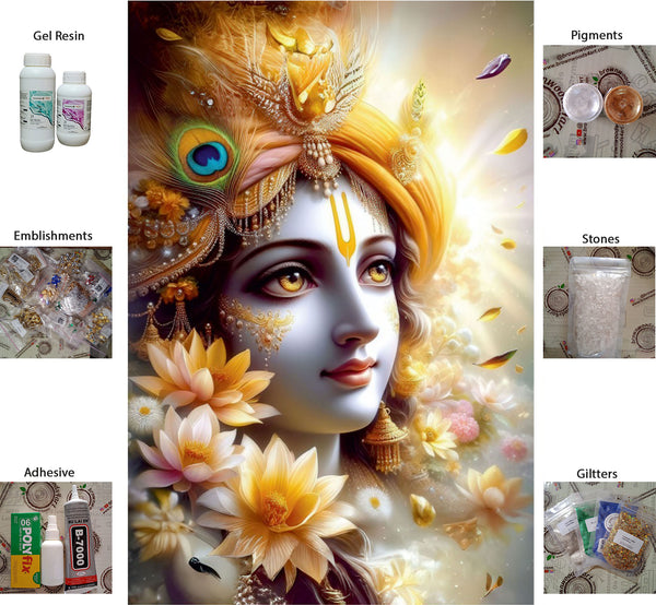 3D Krishna Kit for Art & Craft Projects | Brownwoods4art