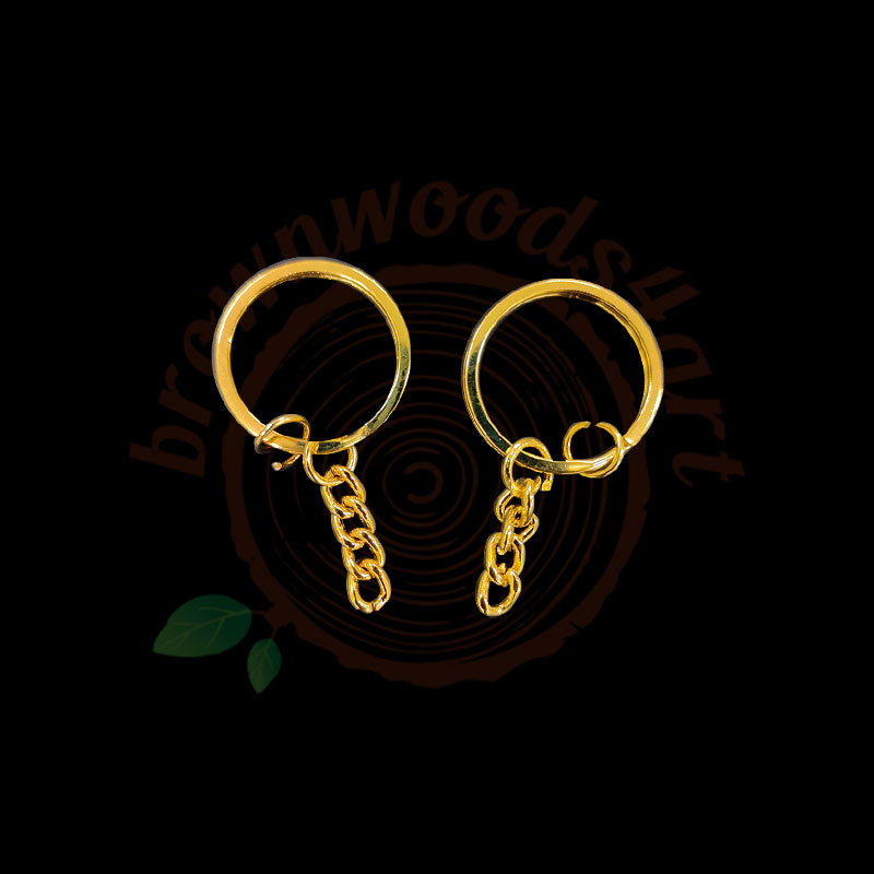 Keychain Rings Gold – Brownwoods4art